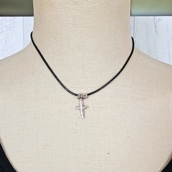 Michele Baratta | Jewelry | Michele Baratta Leather Silver Cross ...